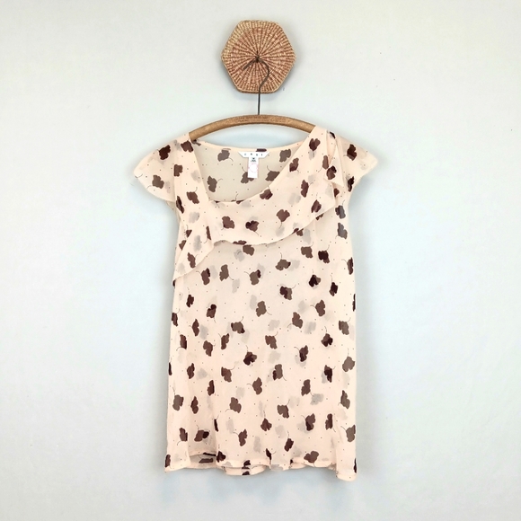 CAbi | Tops | Cabi 0 Silk Sheer Cowl Neck Bias Cut Cap Sleeve Blouse ...
